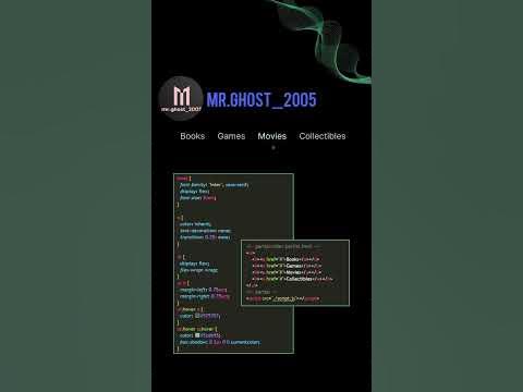Nav BAR using #html #css |@mr.ghost_2005 |#viral #coding #skill #song#shorts#viralshort# ...