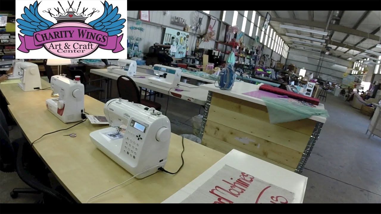Sewing Studio at Charity Wings-non profit DIY Art Center - YouTube