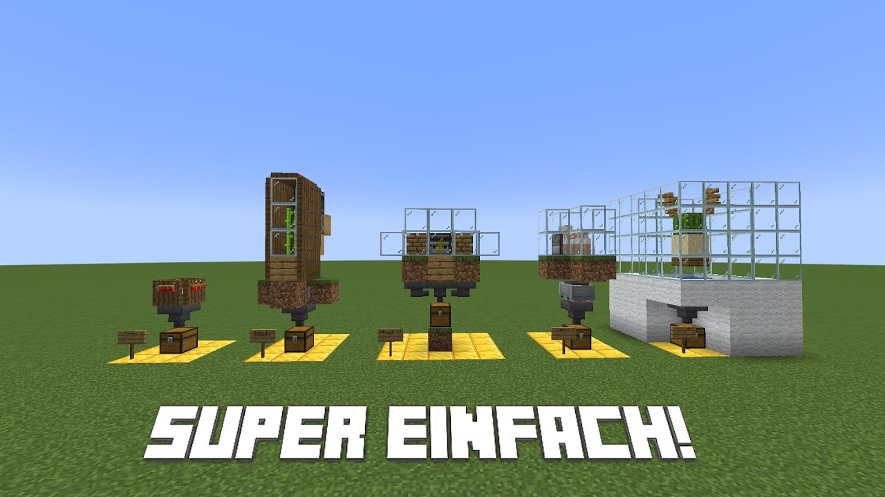 5 Einfache Farmen In Minecraft Minecraft Automatische Farm Bauen
