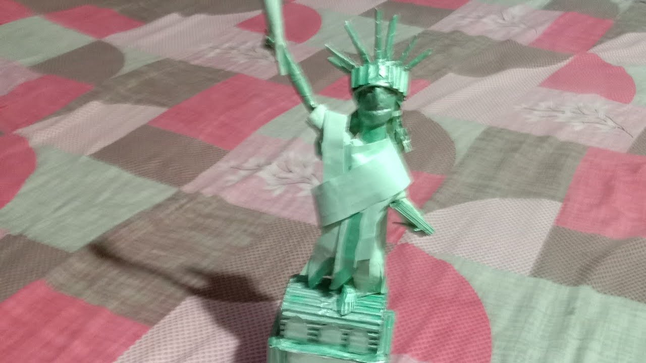 making statue of Liberty with cardboard.#diy #diycrafts - YouTube
