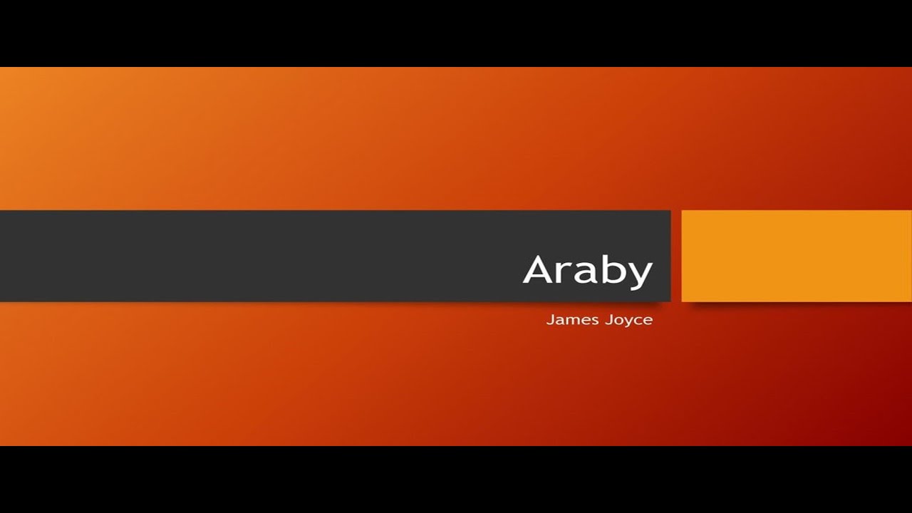 Araby - YouTube
