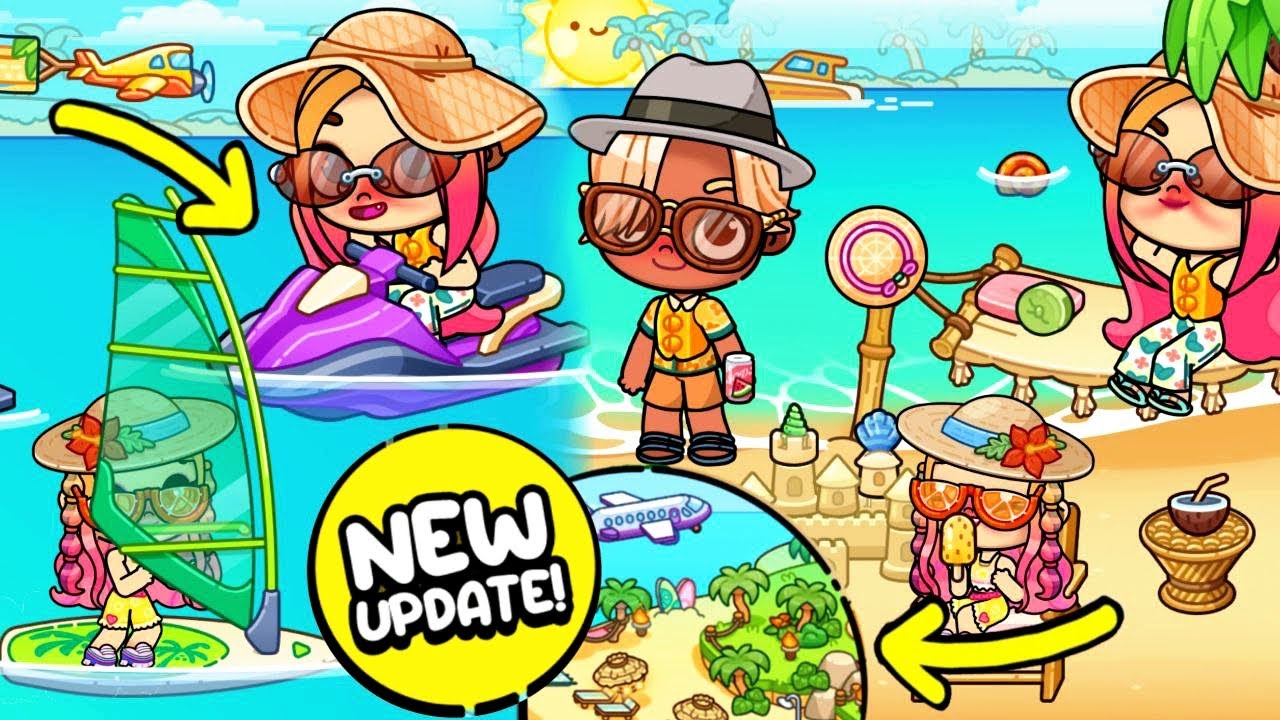 NEW BEACH & AIRPLANE UPDATE 🏖️ VACATION 🏖️☀️ AVATAR WORLD SECRETS - YouTube