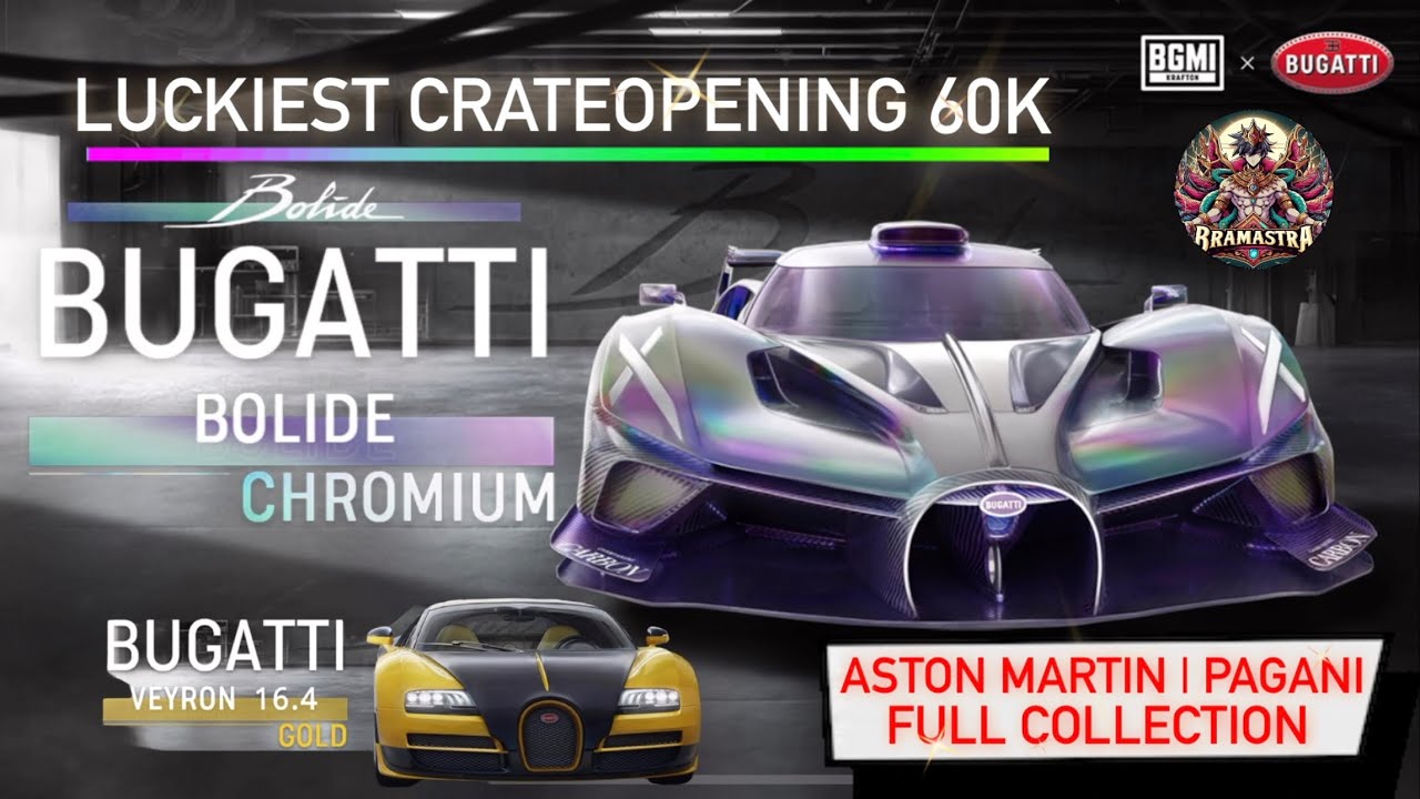 BUGATTI SUPER CAR BGMI LUCKIEST CRATE OPENING SPEED DRIFT |Reopening ...
