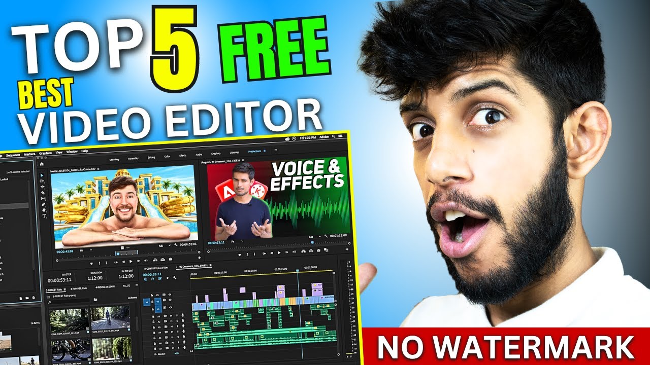 Top 5 Best FREE 🔥 Video Editing Softwares ⚡ [2024] Basic to Advance For ...