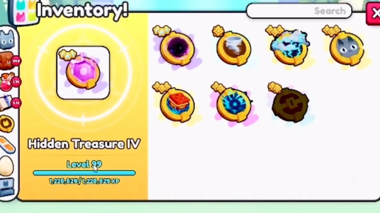 Level 99 Hidden Treasure Ultimate - pet sim 99 - item load out and huge ...