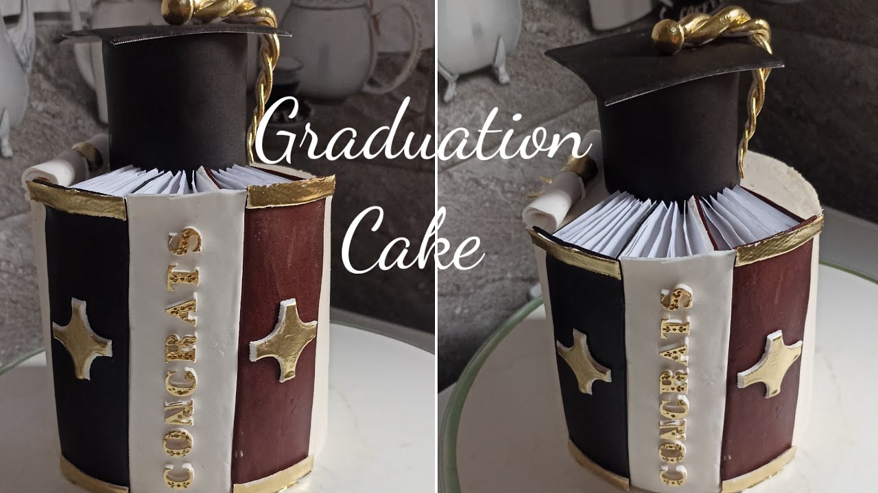 Graduation cake 🎓| Step by step graduation cake decoration 2024 - YouTube