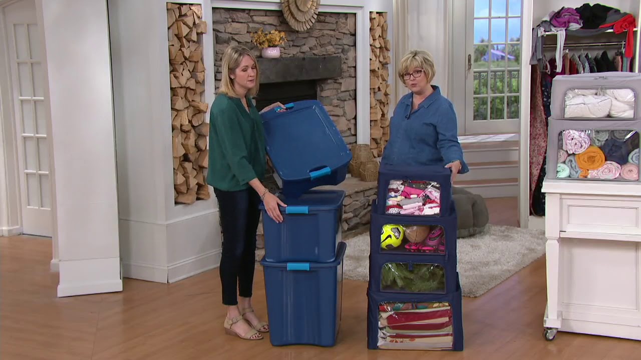 Periea Set of 4 Assorted Collapsible Storage Box Collection on QVC ...