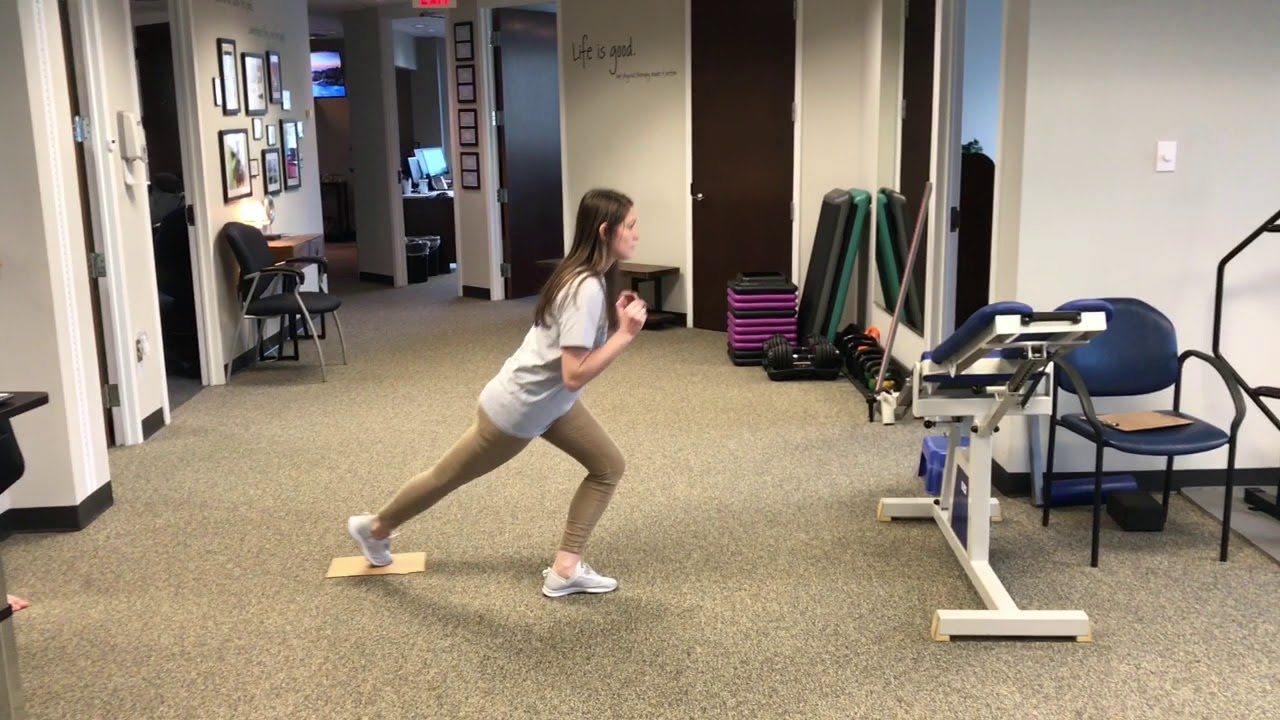Slider lunges - YouTube