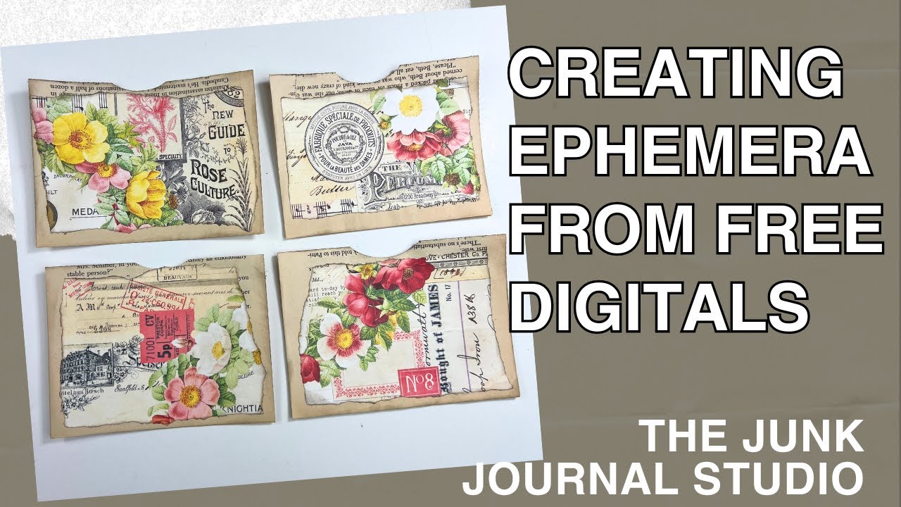 Creating Ephemera from FREE Digitals - The Junk Journal Studio -junk ...