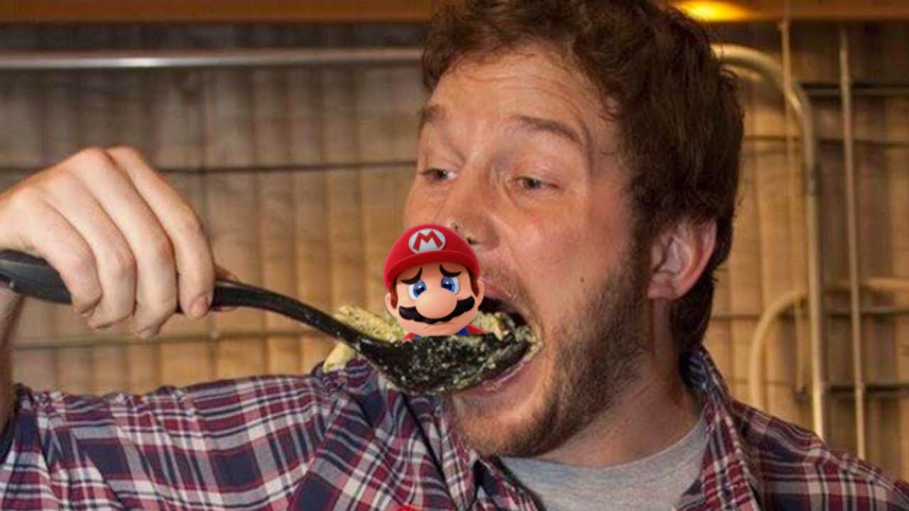 Chris Pratt Eats Mario - YouTube