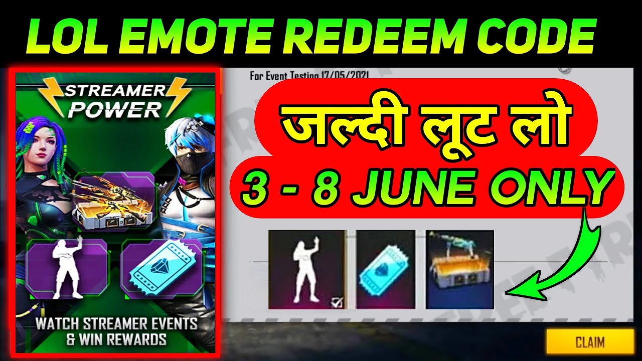 LOL EMOTE REDEEM CODE TODAY | FREE FIRE REDEEM CODE | FF REDEEM CODE ...