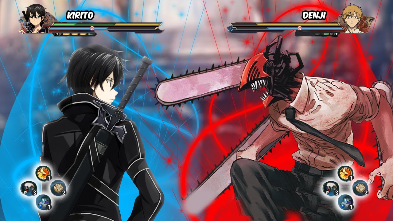 DENJI CHAINSAW MAN VS KIRITO SWORD ART ONLINE | Anime Mugen - YouTube