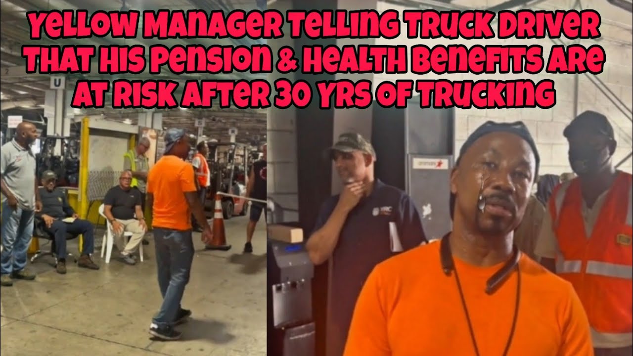 Yellow Truck Driver Screaming & Yelling At Manager Because He Might ...