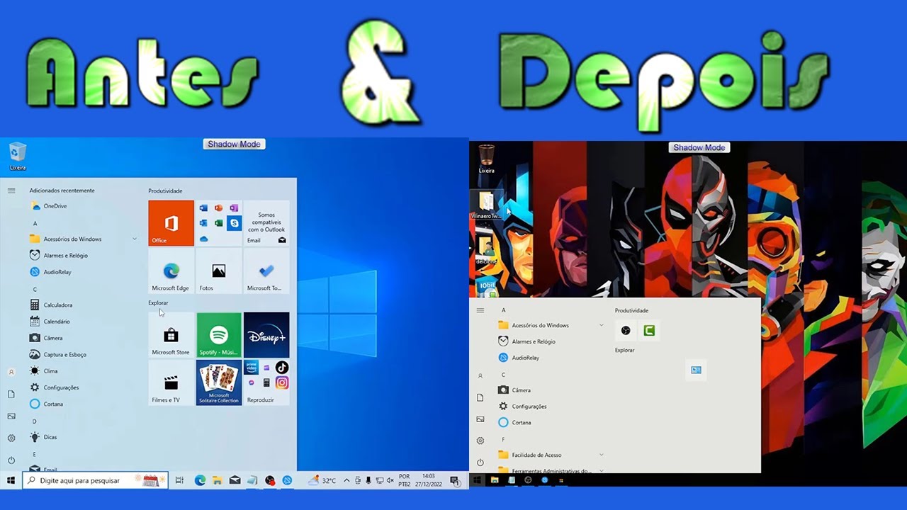 BARRA DE TAREFAS Transparente Menu iniciar Windows 10 - YouTube