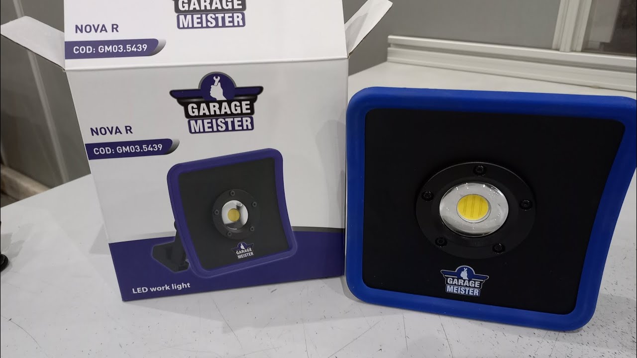 Unboxing Garage Meister GM03.5439 Lampa de lucru nova R, 3,6V/6000 mAh ...