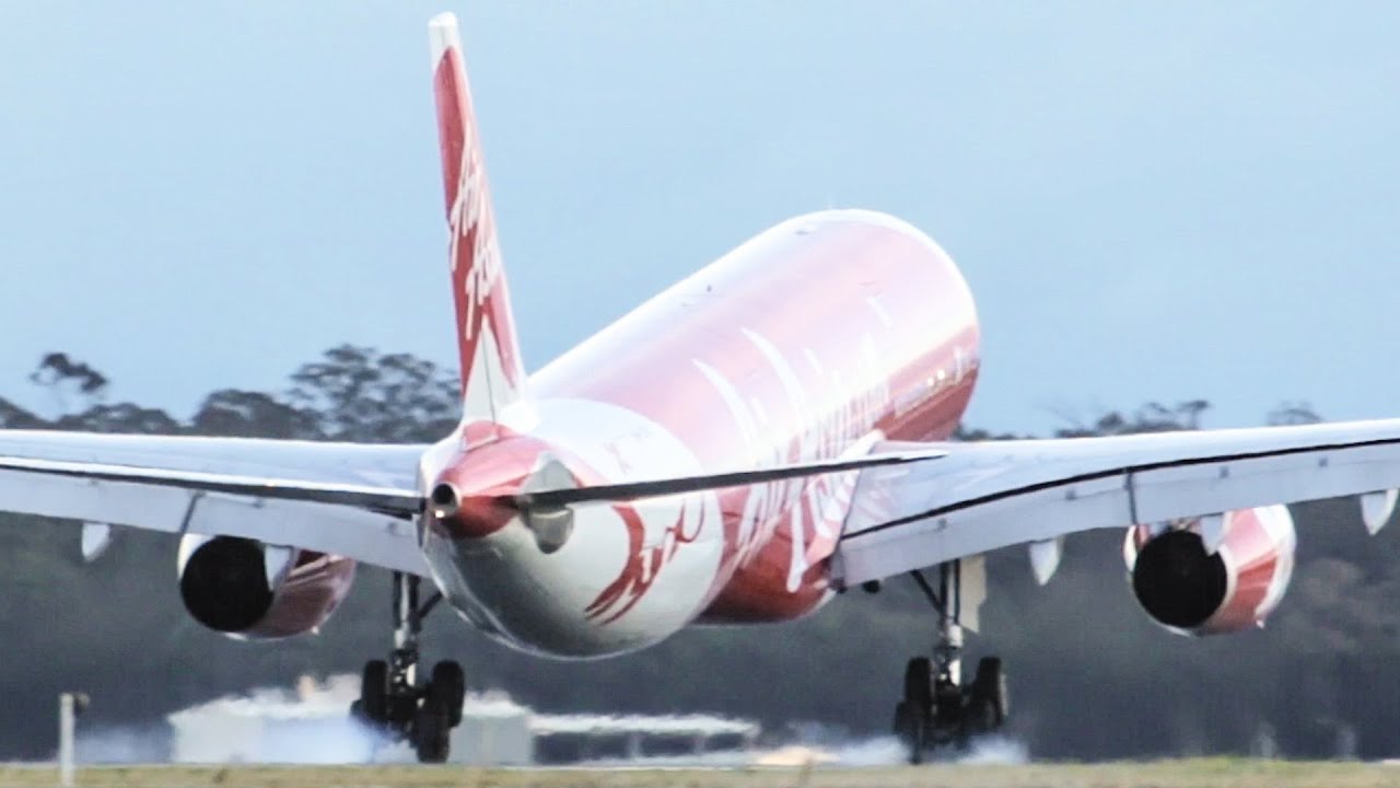 REVERSE THRUST FAILURE | AirAsiaX A330-300 Landing Melbourne - [9M-XXS ...