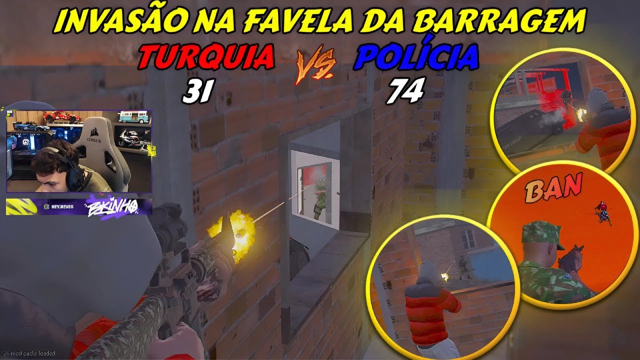 INVASÃO DE TODA PM NA FAVELA | TEVE BAN AO VIVO | BUCHECHUDO M4TOU GERAL BUGANDO REND | HYPE RP ...