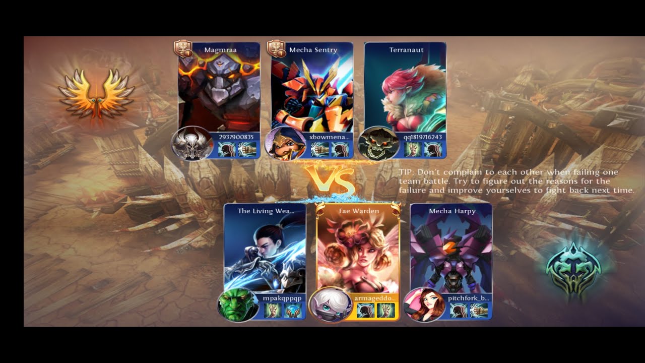 Heroes of Order and Chaos: 3v3 PvP match soloQ vs Chinese team (Elf ...