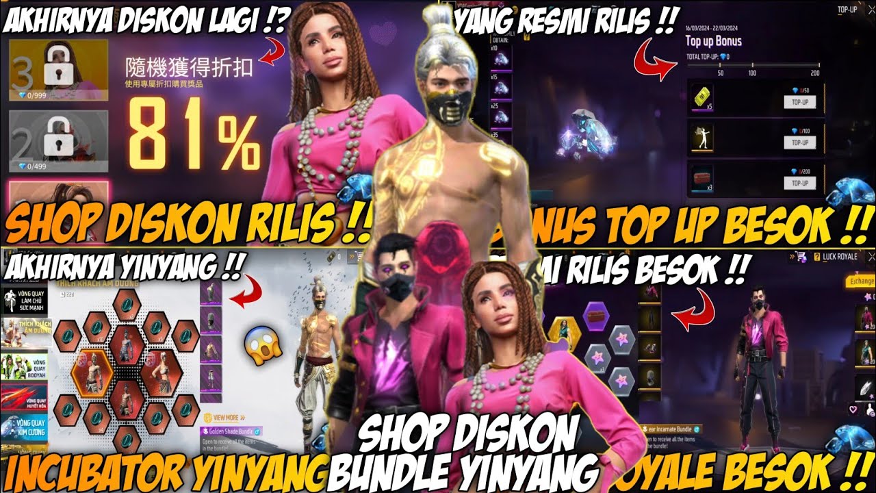 BONUS TOP UP BESOK FF !! EVENT RAMADHAN, INCUBATOR YINYANG, BUNDLE ...