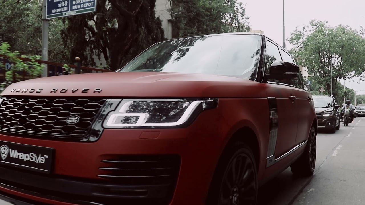Red zoned! Range Rover wrapped in Matte Garnet red by Wrapstyle Mumbai ...