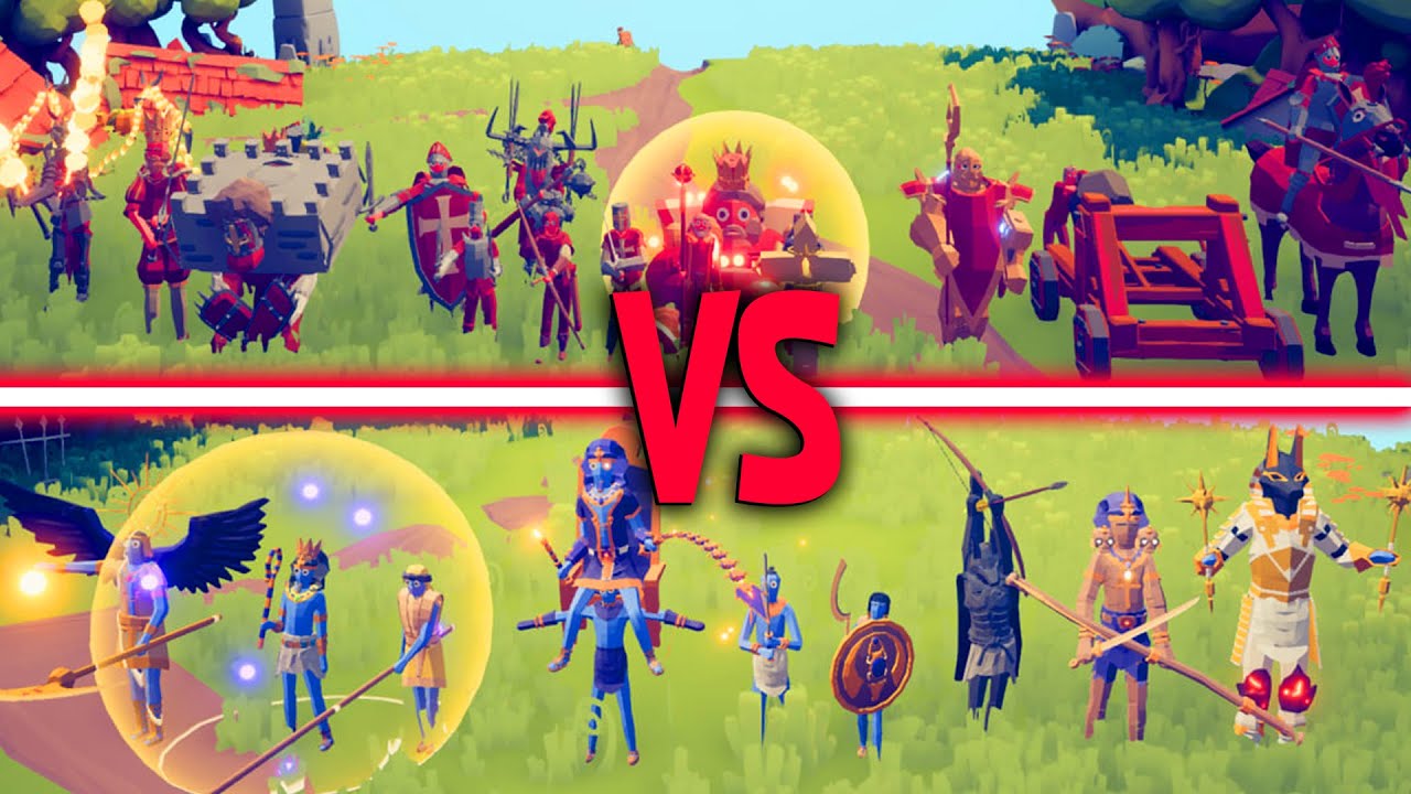 EGYPT TEAM vs MEDIEVAL TEAM Part 1 | TABS - Totally Accurate Battle ...
