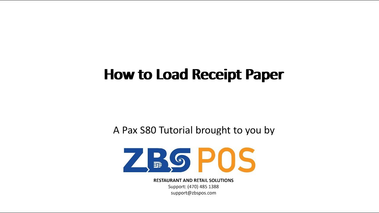PAX S80 - Load Receipt Paper - YouTube