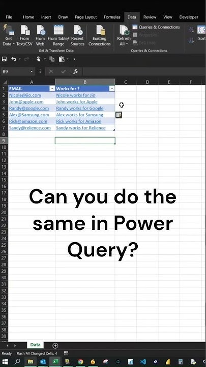 Can You Flash Fill In Power Query Shorts Excel Exceltutorial Youtube
