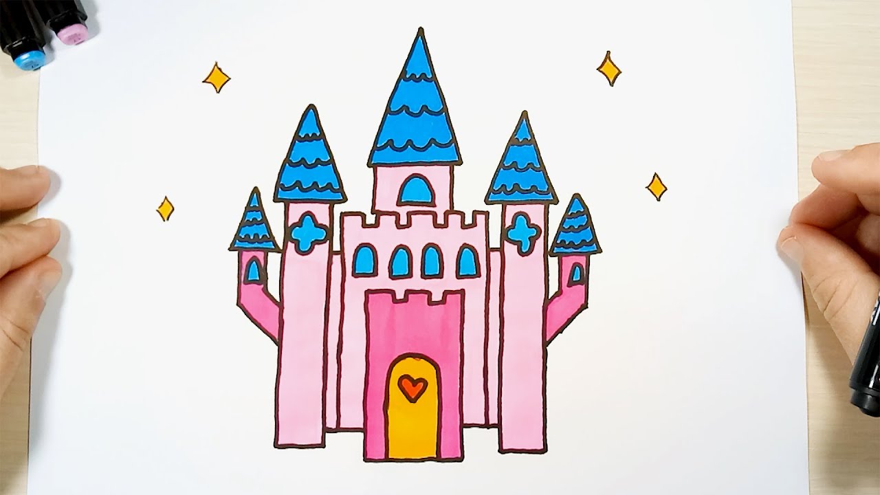 How To Draw a Castle - Drawing a Castle for Princess - YouTube