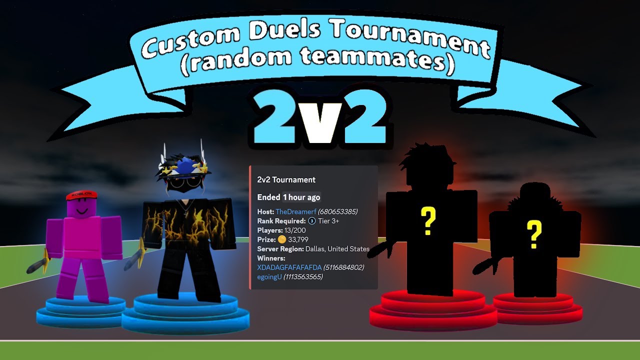 Custom Duels 2v2 tournament win (random teams mode) - YouTube