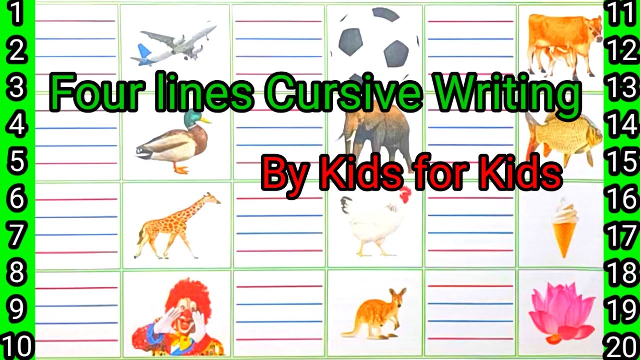 Letter School Cursive Uppercase | Cursive Letters ABCD for Kids - YouTube