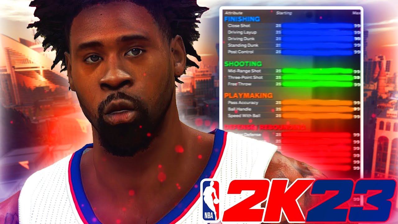 NBA 2K23 *RARE* DEANDRE JORDAN BUILD | DOMINANT 2-WAY SLASHING C BUILD ...