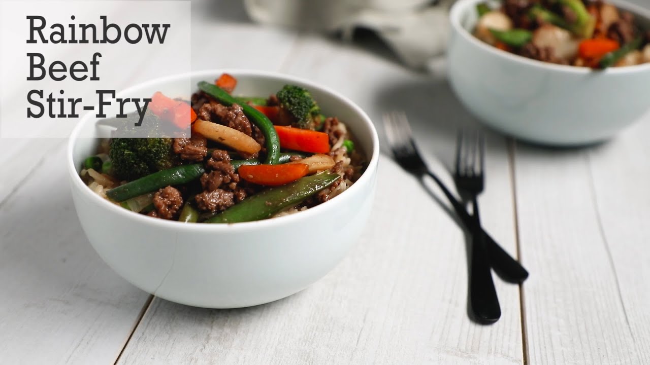 Rainbow Beef Stir Fry - YouTube