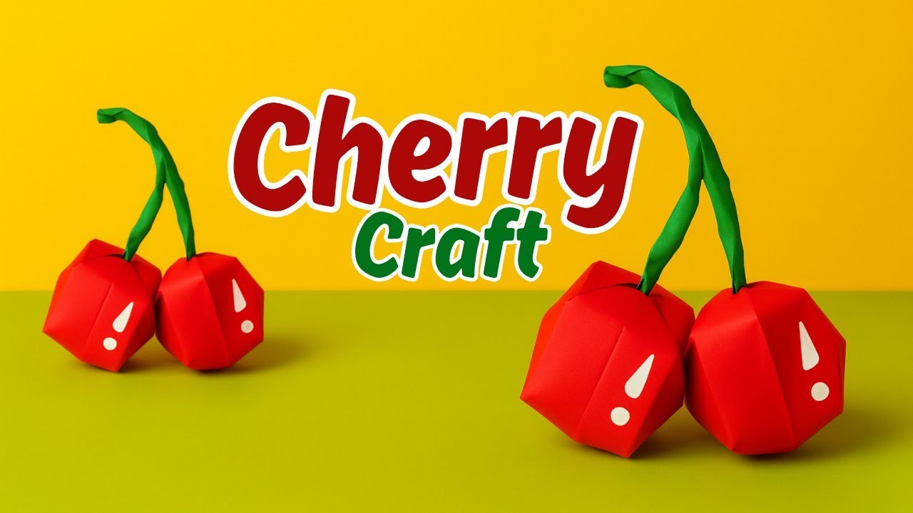 DIY PAPER CHERRY / Paper Craft / Easy kids craft ideas / paper Cherry ...