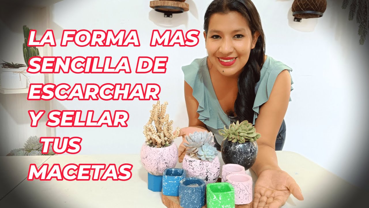 LA FORMA MAS FACIL DE ESCARCHAR Y SELLAR TUS MACETAS / RECUERDOS DE ...