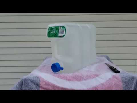 2.5 Gal. water jug opening instructions - YouTube