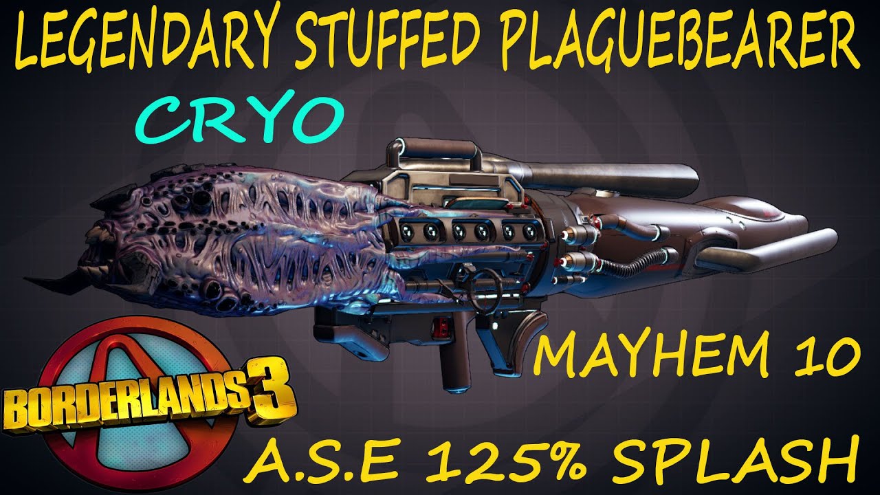 BL3 - Stuffed Plaguebearer CRYO - A.S.E 125 SPLASH DMG - YouTube
