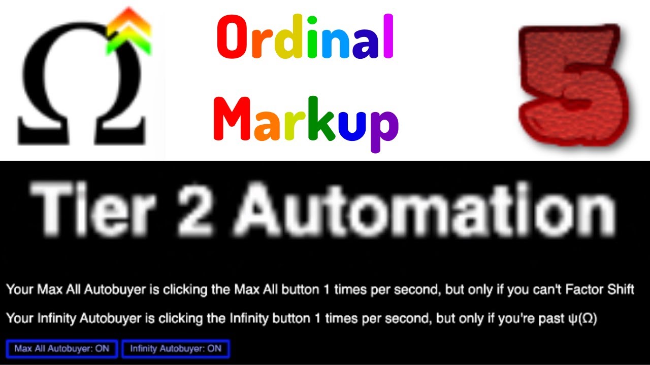 Ordinal Markup Episode 5: Tier 2 Automation! - YouTube