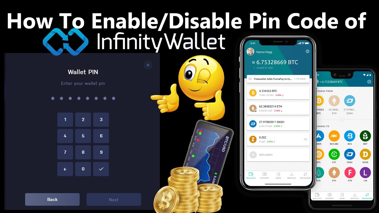 How To Enable/Disable Pin Code of Infinity Wallet | Crypto Wallets Info ...