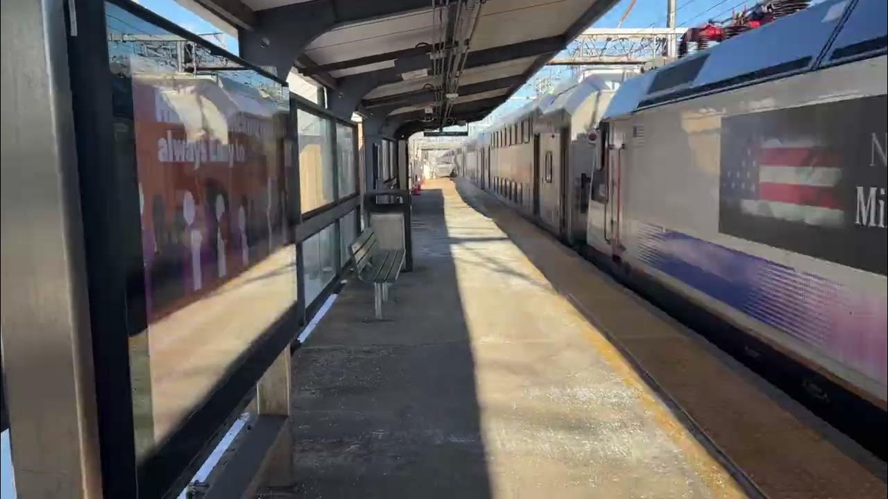 NJ Transit Northeast Corridor Local Train #3845 Trenton Timelapse arrival Princeton Jct w ...