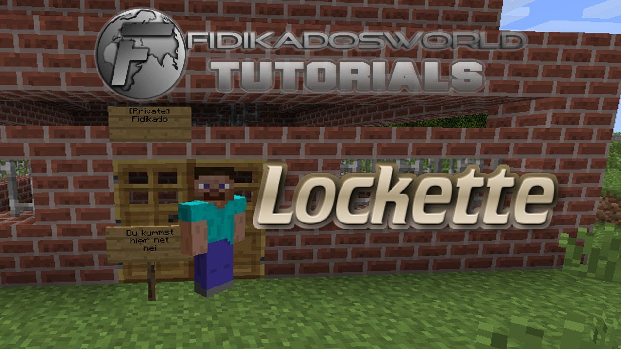 Lockette - Minecraft Bukkit Plugin 1.3.1 - Verschließen von Kisten und Türen - YouTube