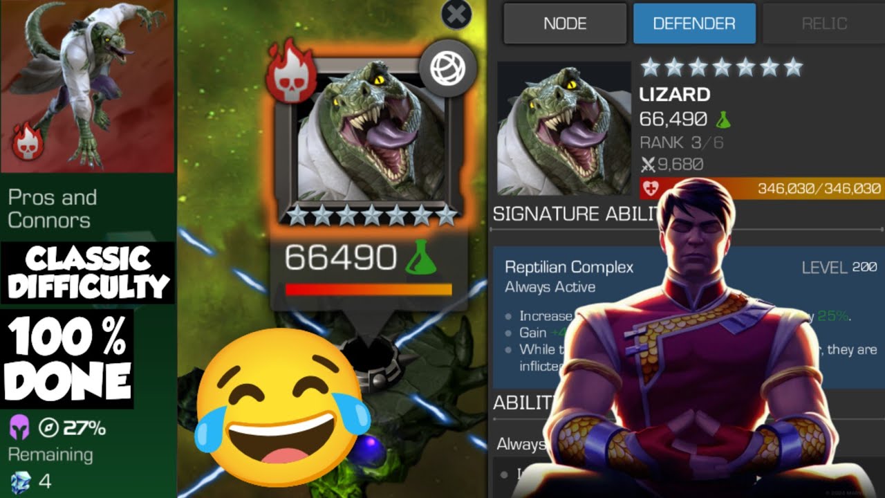 MCOC 3.2 CLASSIC DIFFICULTY LIZARD BOSS & PATH NODES EXPLANATION #kabam ...