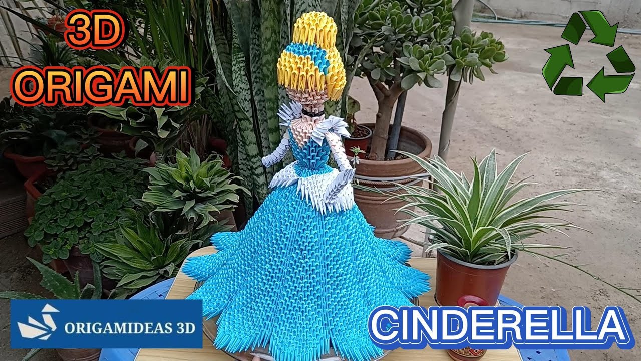 How to Make Cinderella 3D Origami | Easy and Creative Step-by-Step ...