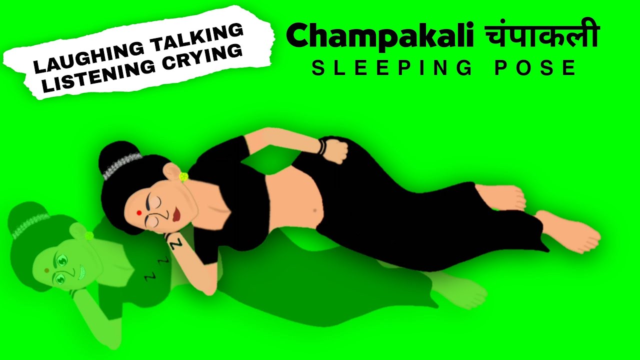 सोती हुई चंपाकली green screen | champakali sleeping pose women 2D ...