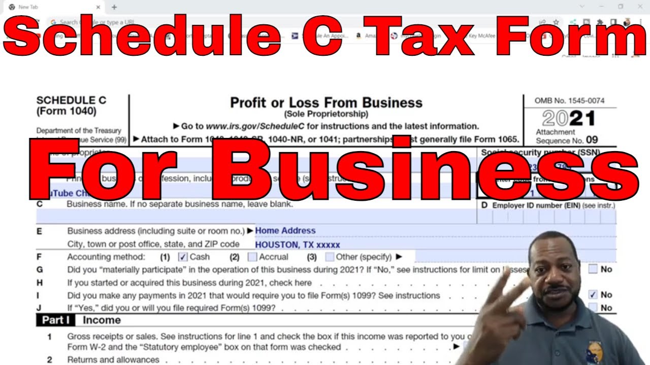 How To Get And Fill Out Your Schedule C Profit or Loss Tax Form For ...