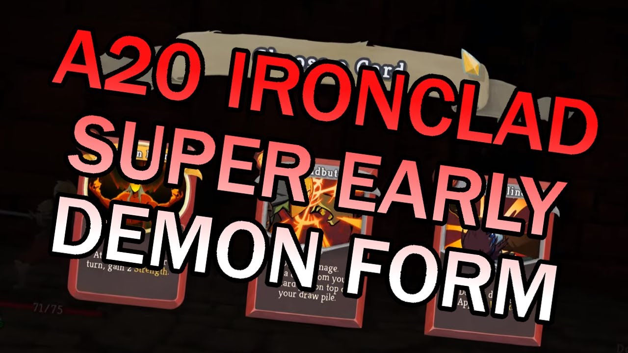 Floor 8 Demon Form? | Ascension 20 Ironclad Run | Slay the Spire - YouTube