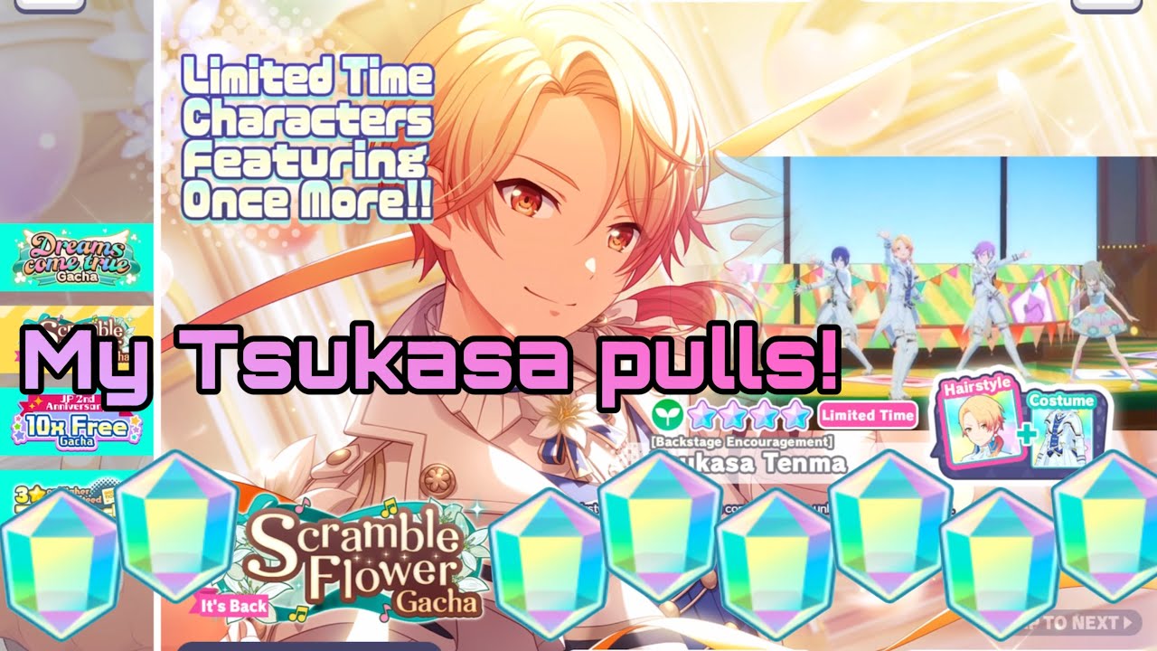 My Tsukasa pulls, Scramble Flower Gacha | Hatsune Miku: Colorful Stage ...