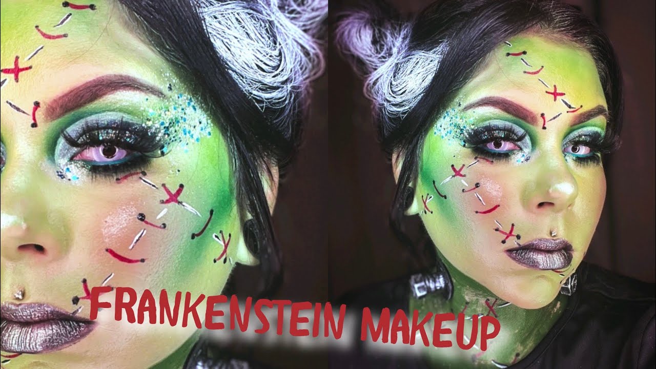 Bride of / Frankenstein makeup tutorial - YouTube