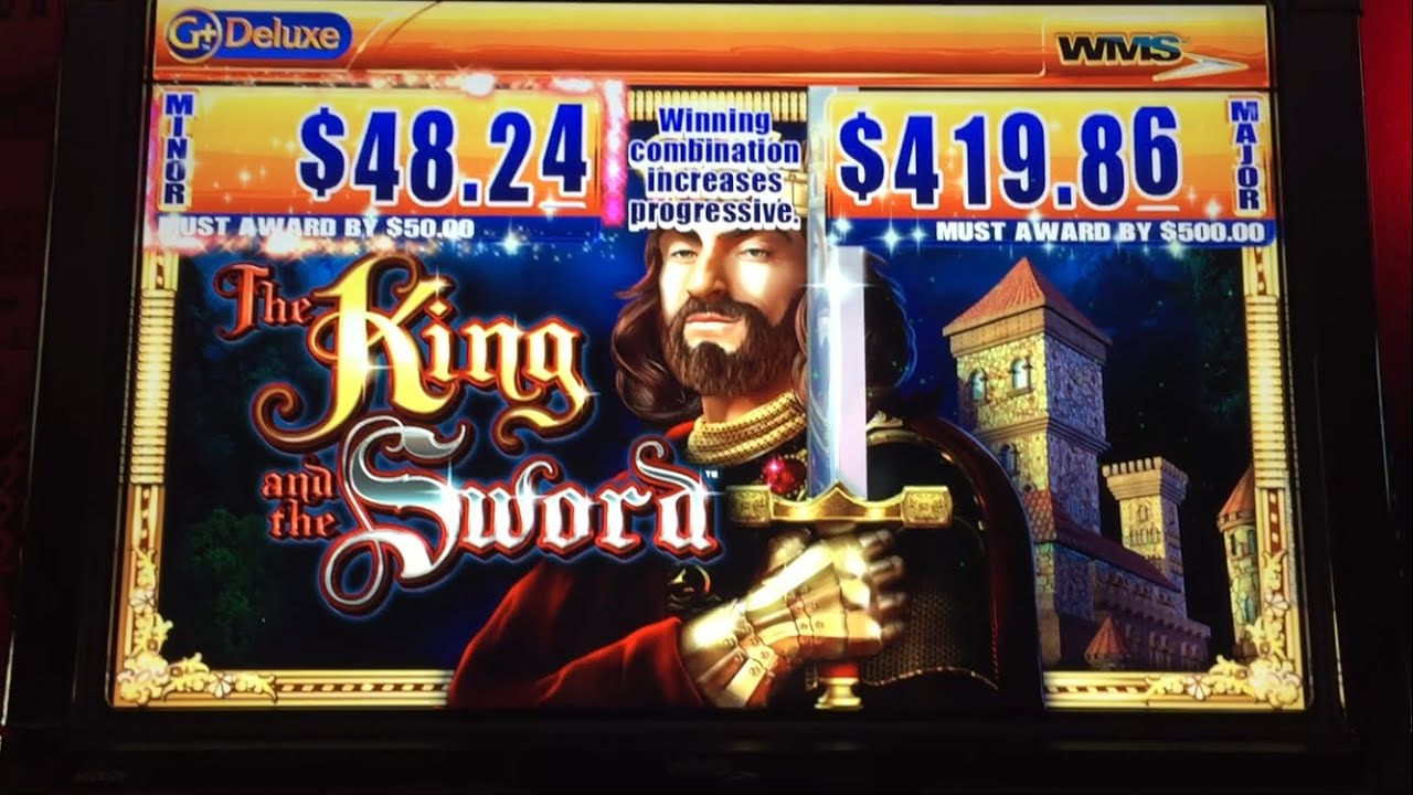 WMS The King and the Sword Slot Machine Jackpot - YouTube