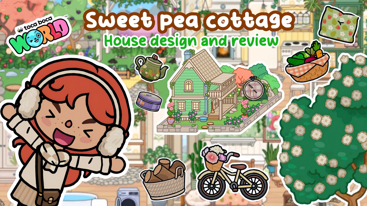 NEW Sweet Pea Cottage 🫛🌻 ️//*with voice*🔊 //House Build 🥰🏠// Toca Life ...