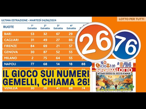IL GIOCO SUI NUMERI GEMELLI, CHIAMA il 26! - YouTube